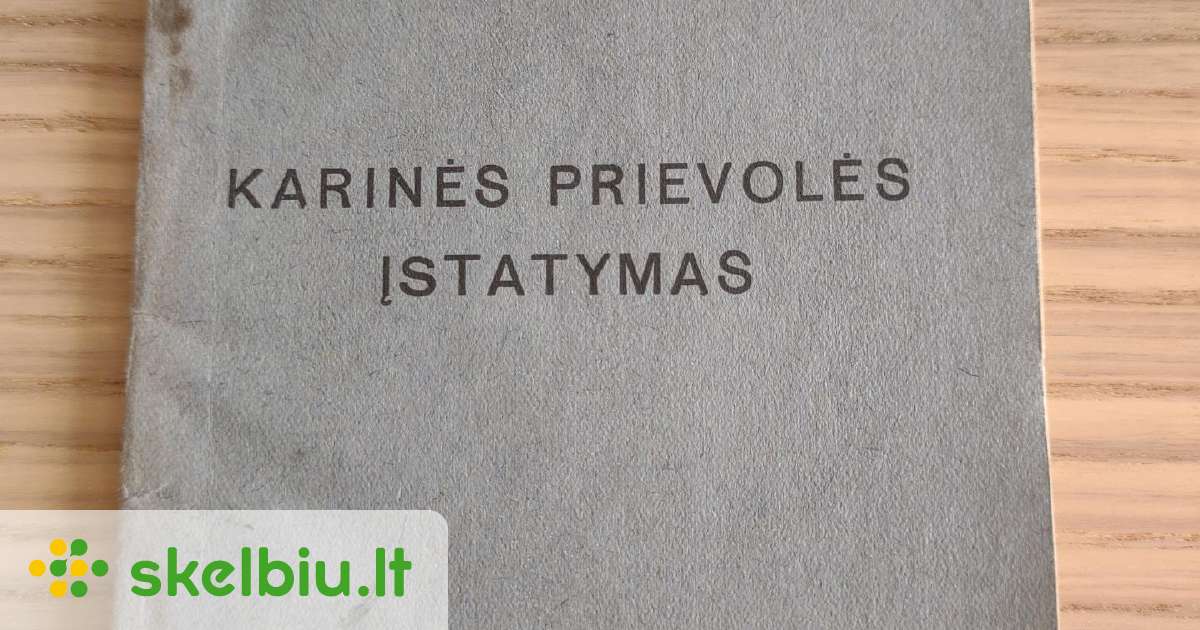 Karinės prievolės įstatymas. 1936 - Skelbiu.lt