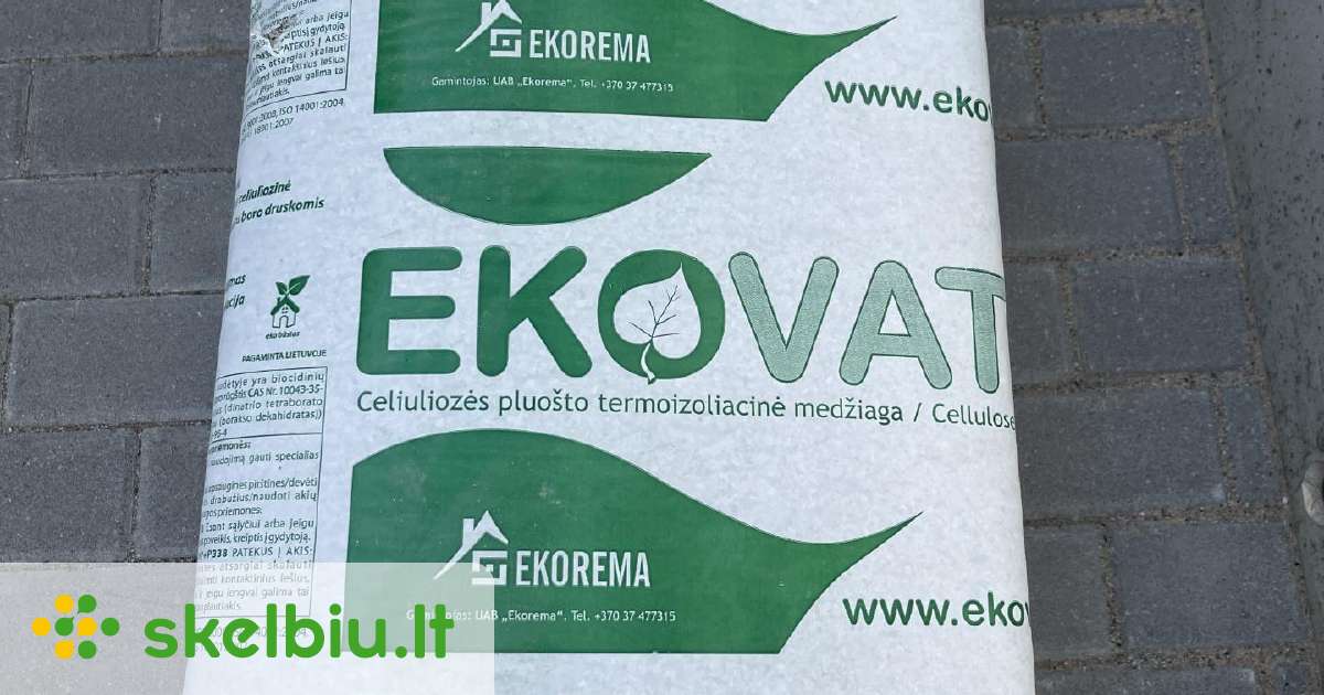 Ekovata Ekorema po 15kg (225kg) - Skelbiu.lt