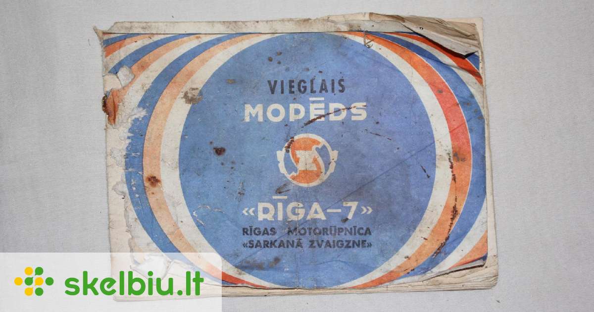 Riga-7 motorinio dviračio naudotojo knygelė 1975m - Skelbiu.lt