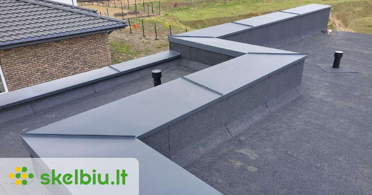 Stogo parapeto skardinimas. Rombo tvoros - Skelbiu.lt