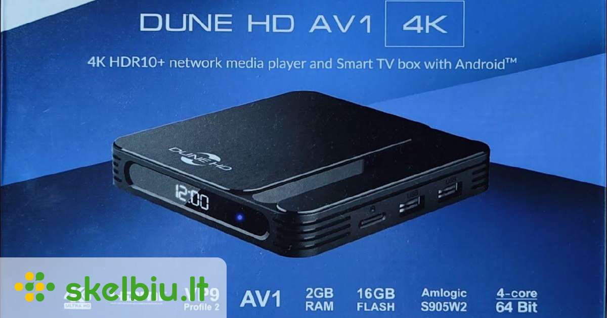 Dune HD Smartbox 4k Av1 4k media grotuvas - Skelbiu.lt