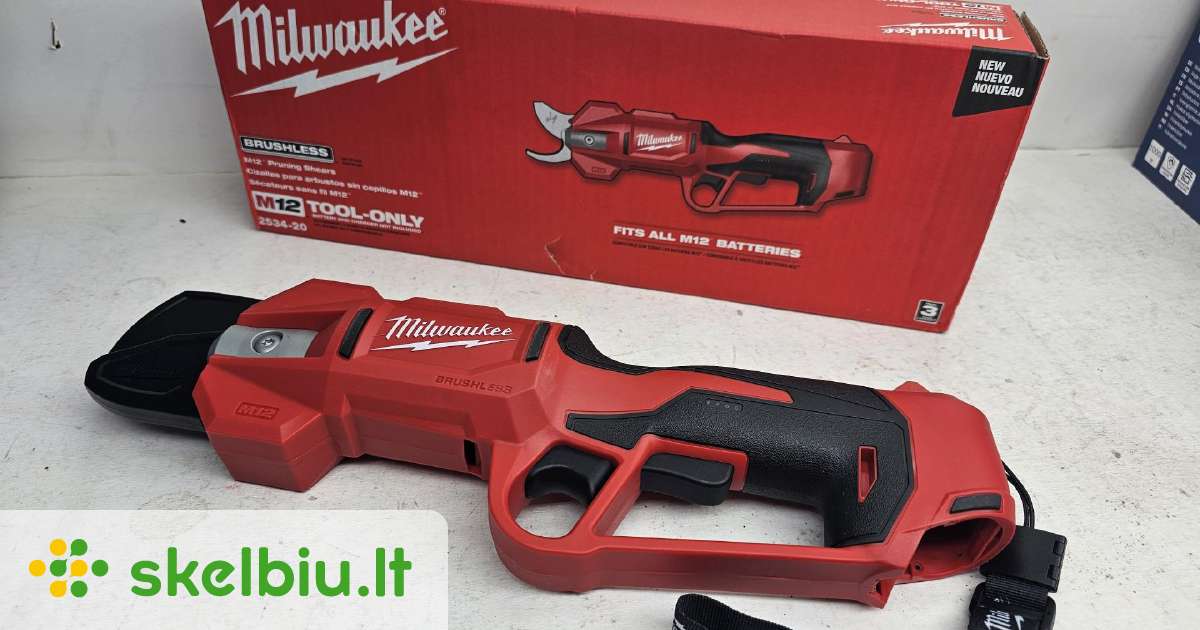 Akumuliatorinis sekatorius Milwaukee M12 Blprs-0 - Skelbiu.lt