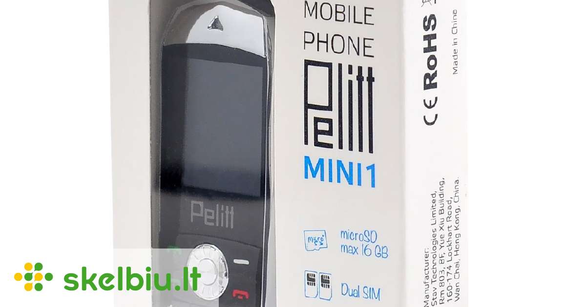 Pelitt Mini1 mini telefonas, 2 sim, Fm , naujas - Skelbiu.lt