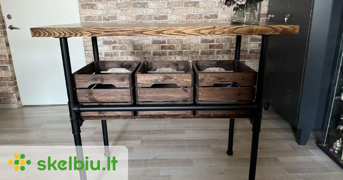 Industrinio stiliaus stalas - Skelbiu.lt