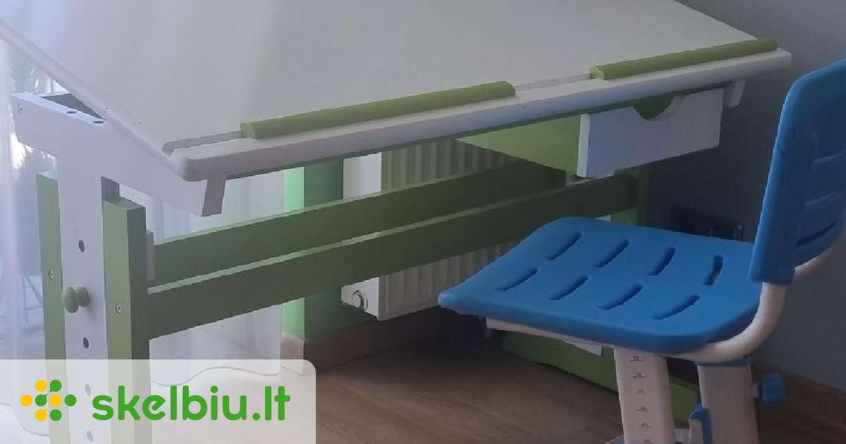 Mokyklinis stalas su kėde - Skelbiu.lt