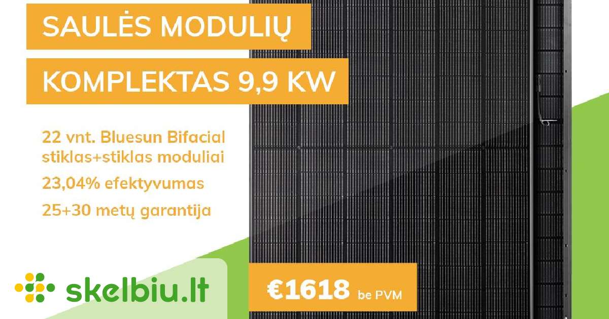 Bluesun saulės moduliai 450w - Skelbiu.lt