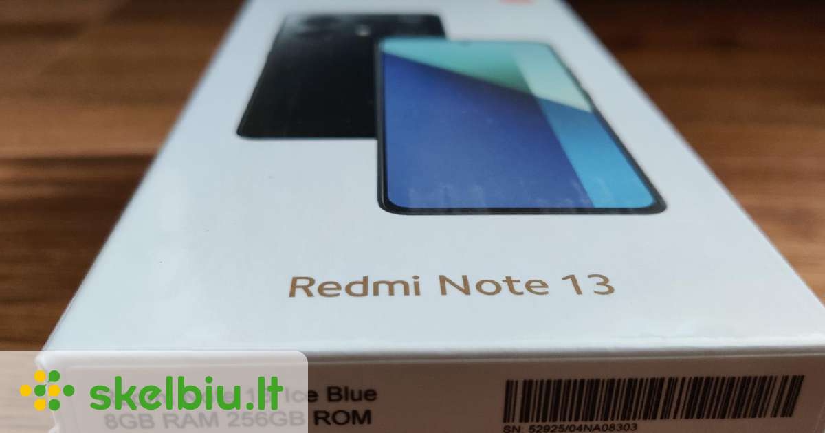 Xiaomi Redmi Note 13 8 GB RAM 256 GB Rom Nfc - Skelbiu.lt