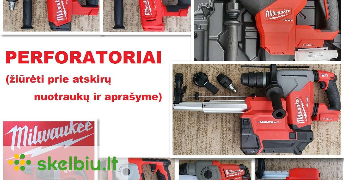Milwaukee perforatorius 9 modeliai - Skelbiu.lt