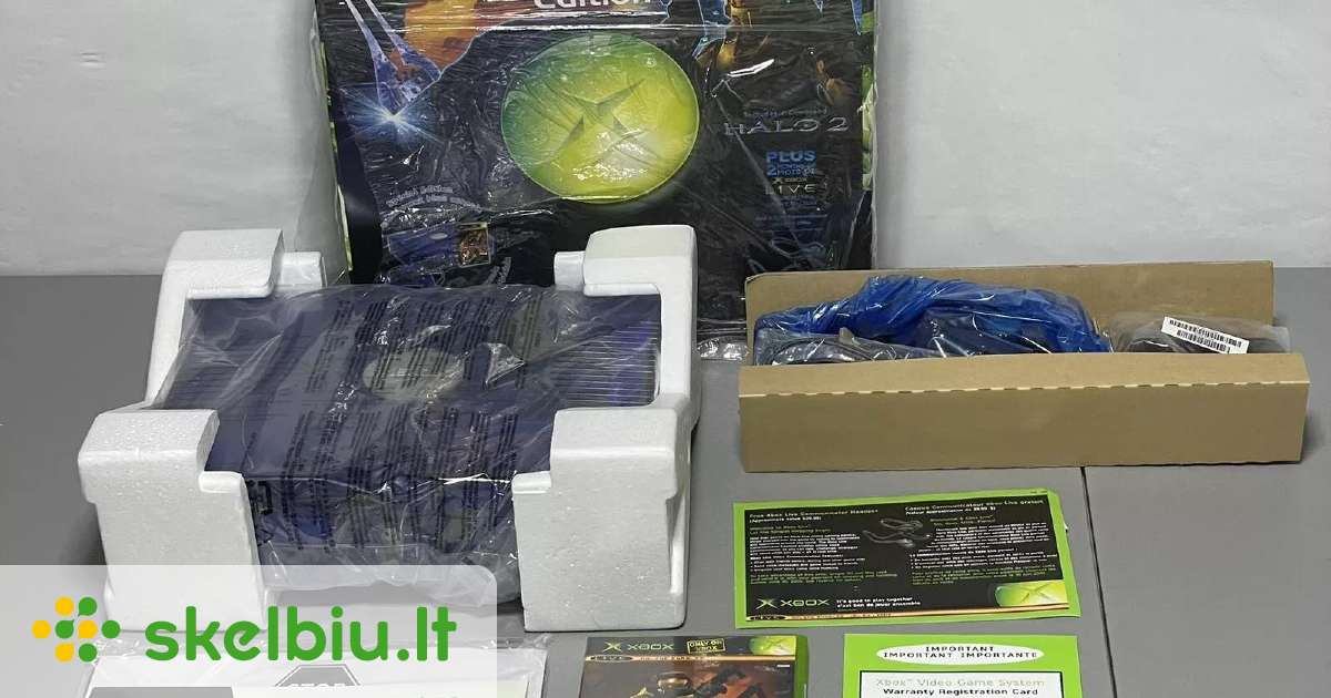 Microsoft Original Xbox Halo 2 Se Translucent Blue - Skelbiu.lt