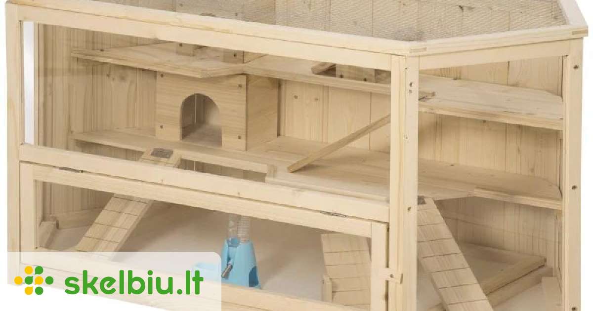 3 aukštų medinis žiurkėno namas narvas - Skelbiu.lt