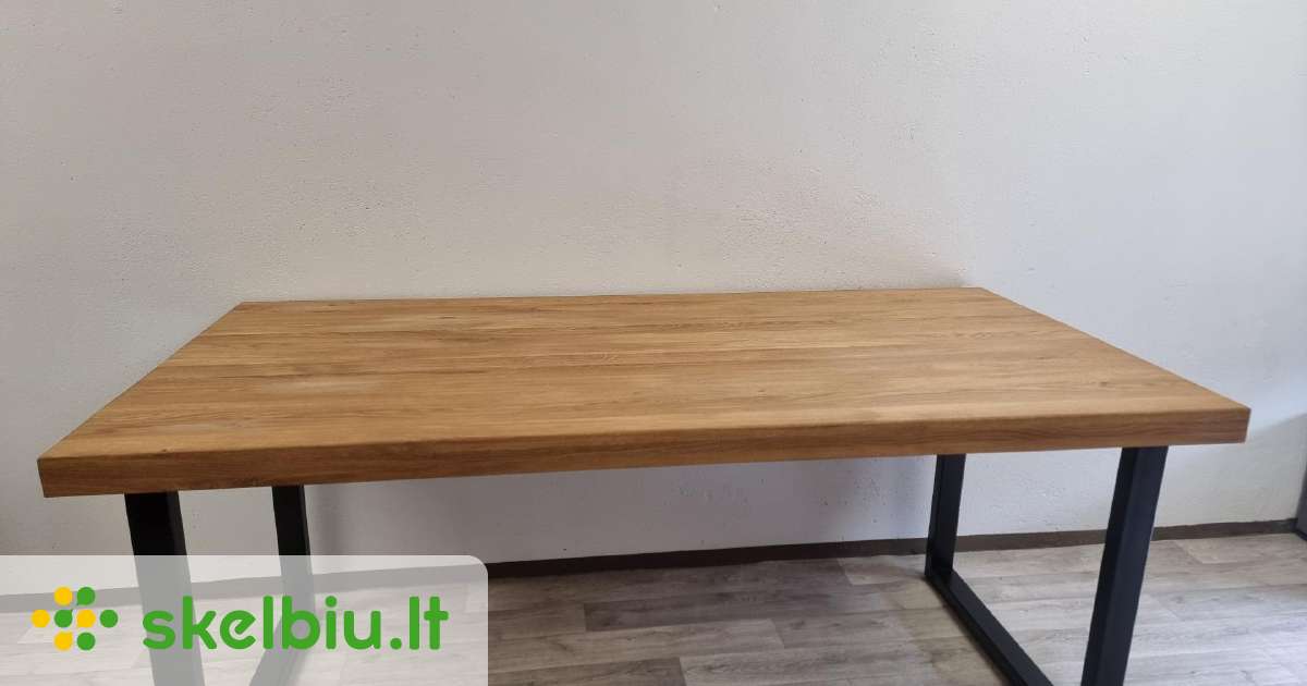 Ąžuolinis stalas 180x90 - Skelbiu.lt