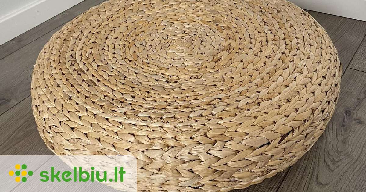 Naujas Ikea Alseda pufas, banano pluoštas - Skelbiu.lt