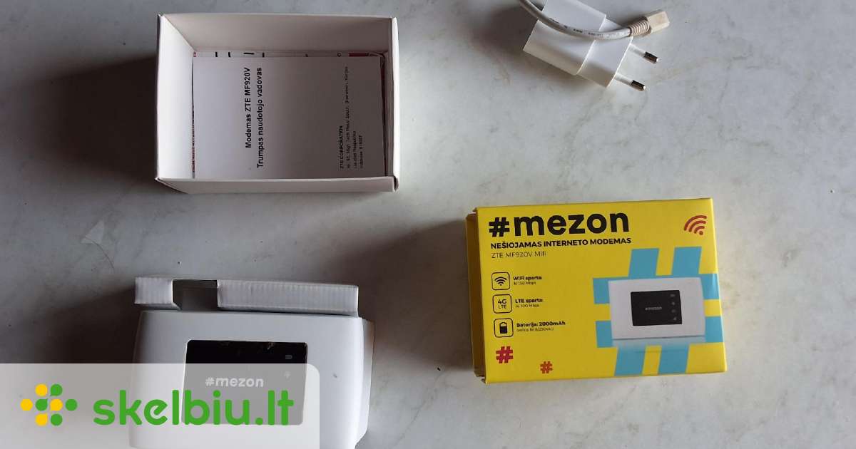 Nesiojamas mezom zte 4G modemas , veike su labas k - Skelbiu.lt