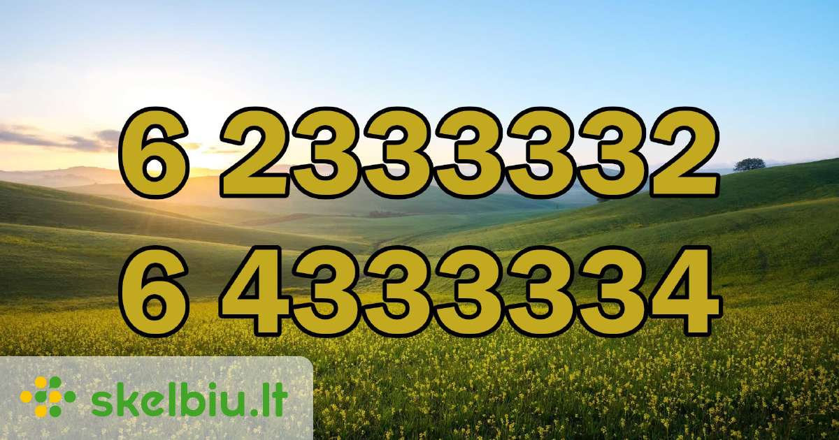 Simetriški telefono numeriai - komplektas - Skelbiu.lt