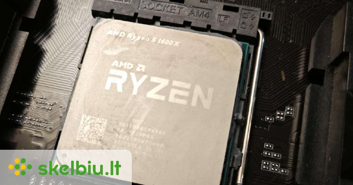 Cpu Amd Ryzen 5 1600x - Skelbiu.lt