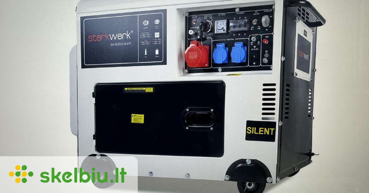 Dyzelinis tylus generatorius Starkwerk Sw6000d - Skelbiu.lt