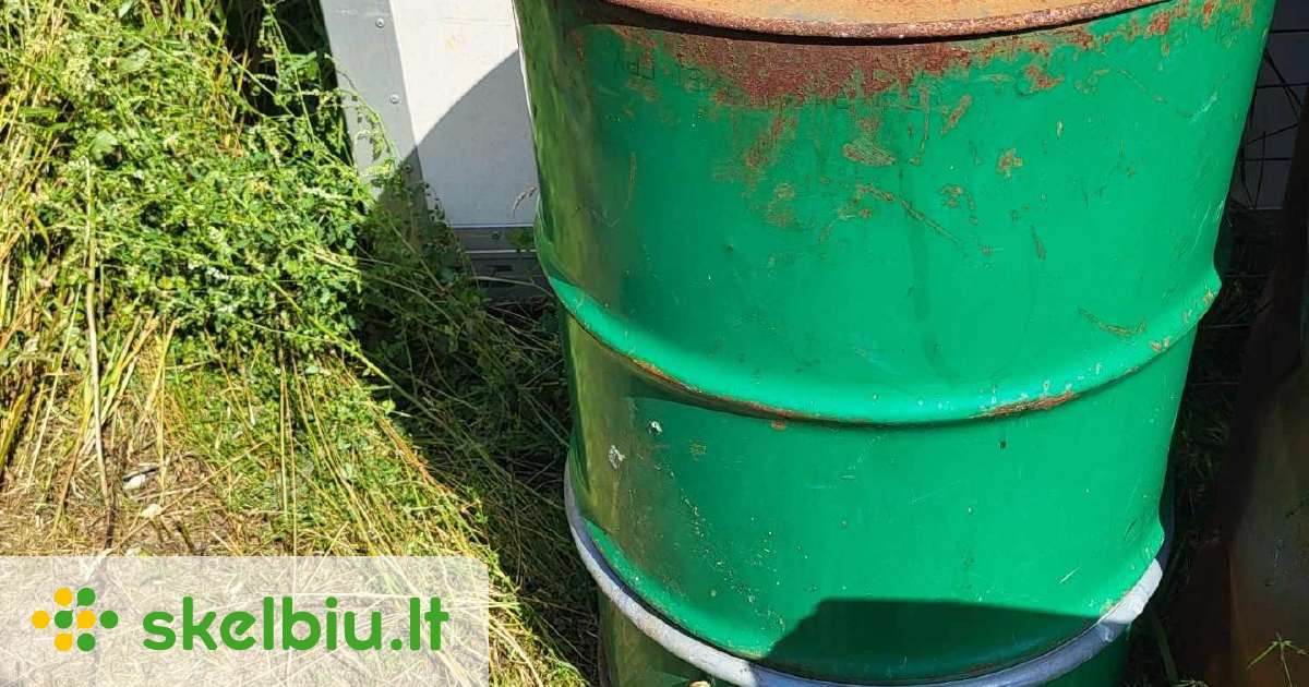 Metalinė bačka, tinka vandeniui, 200l, 10eur - Skelbiu.lt