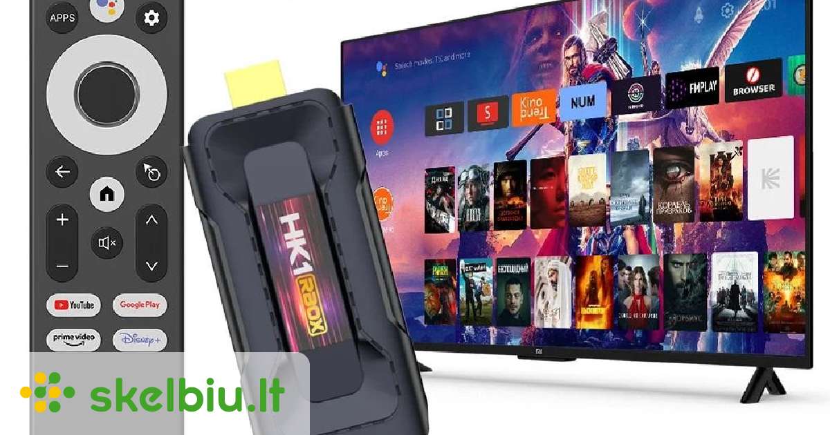 Android TV box priedelis Hk1 Rbox 4/32gb, Go3 - Skelbiu.lt