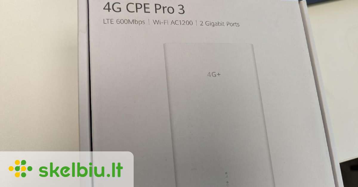 Modemas 4G+ Cpe Pro 3 +WiFi routeris - Skelbiu.lt