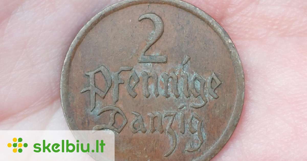 Danzig 2 pfennige 1923 - Skelbiu.lt
