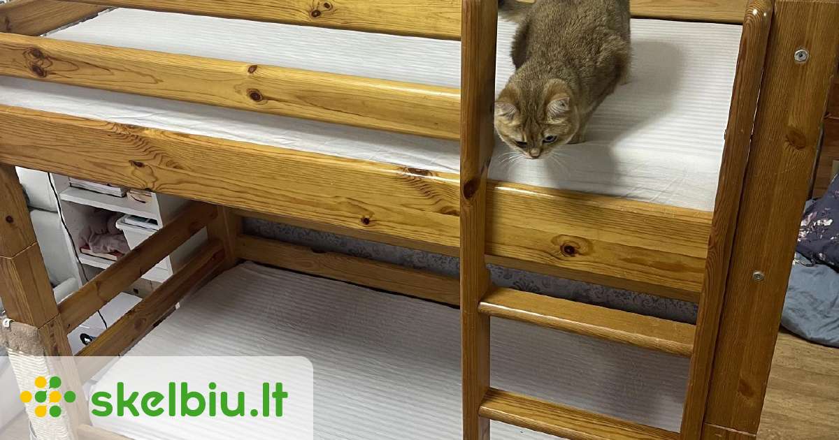 Azuolo masyvo dviaukste lova - Skelbiu.lt