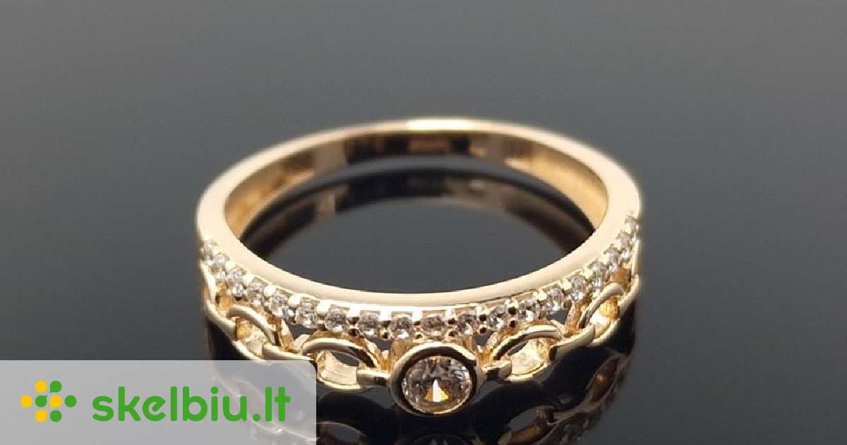 Auksinis žiedas su akutėmis - Skelbiu.lt