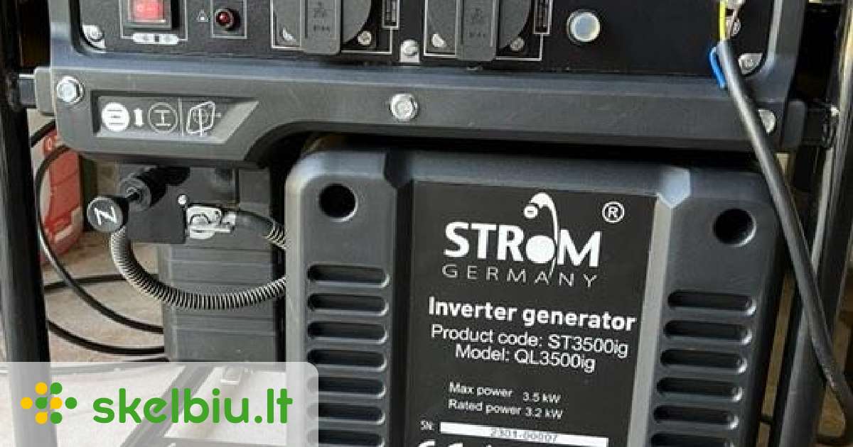 Naujas vokiškas benz. generatorius Strom 3,5kw - Skelbiu.lt