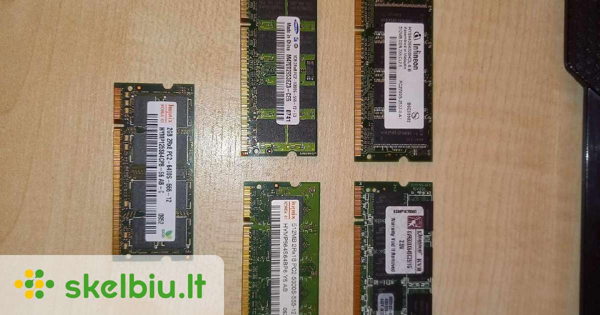 Nešiojamo kompiuterio RAM Ddr1 Ddr2 - Skelbiu.lt