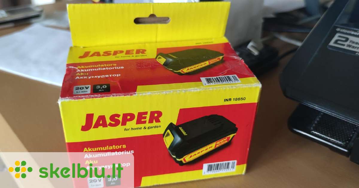 Akumuliatorius Jasper 20v/li-ion/3.0ah - Skelbiu.lt