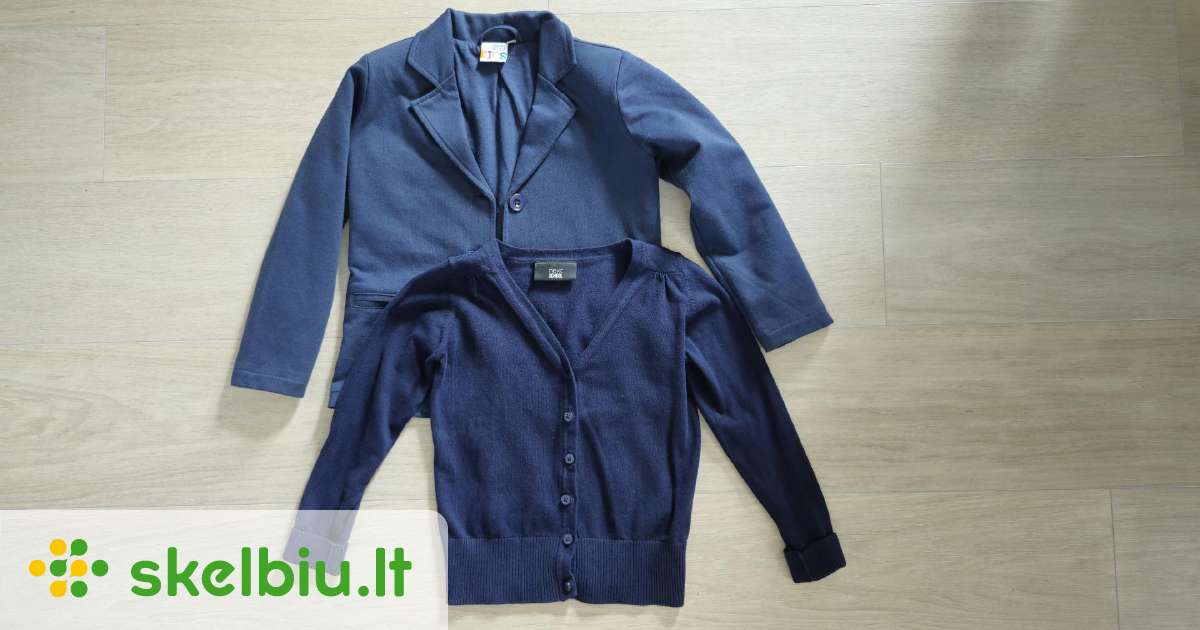 Mokyklinis megztinis ir mokyklinis švarkas 122cm - Skelbiu.lt