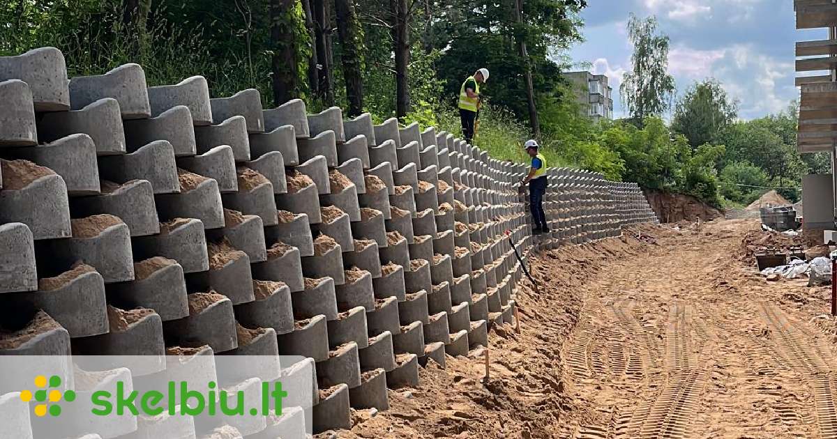 Šlaito įrengimas, šlaito stiprinimo darbai - Skelbiu.lt