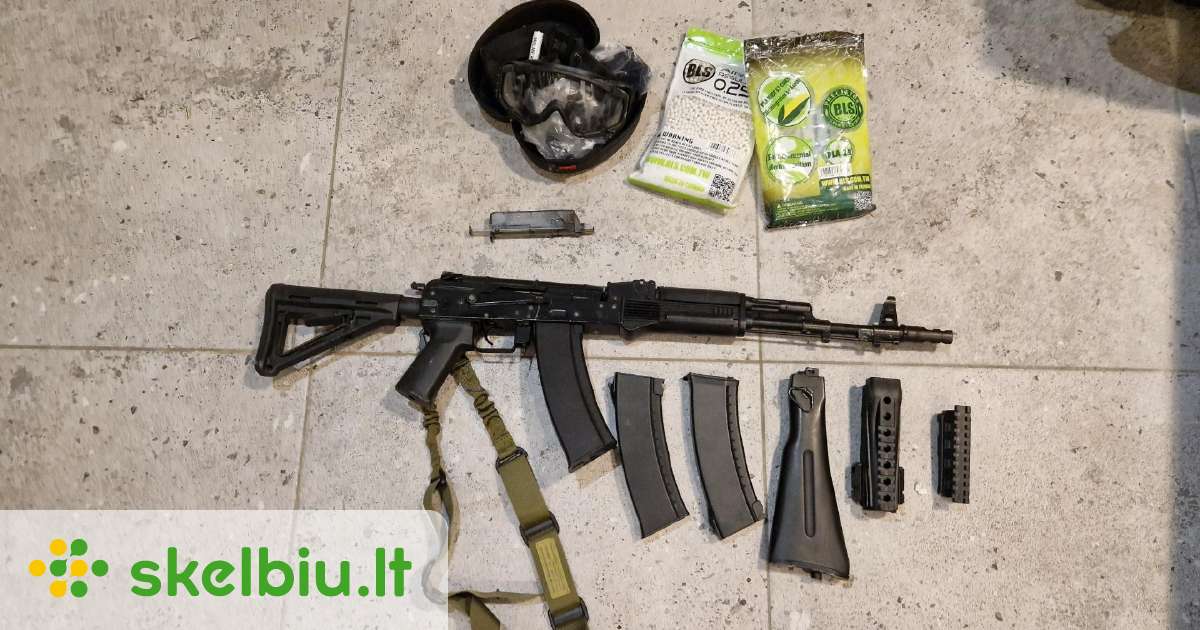 Airsoft ginklas Ak-74 Ak-47 juodas - Skelbiu.lt