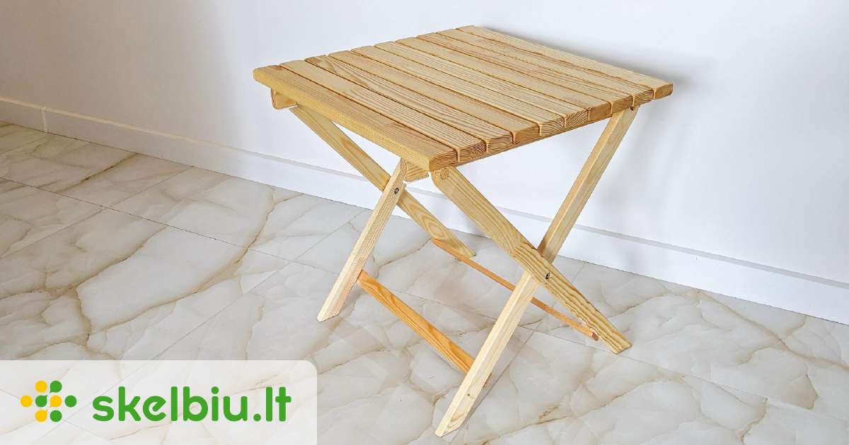 Mediniai sulankstomi rankų darbo staliukai - Skelbiu.lt