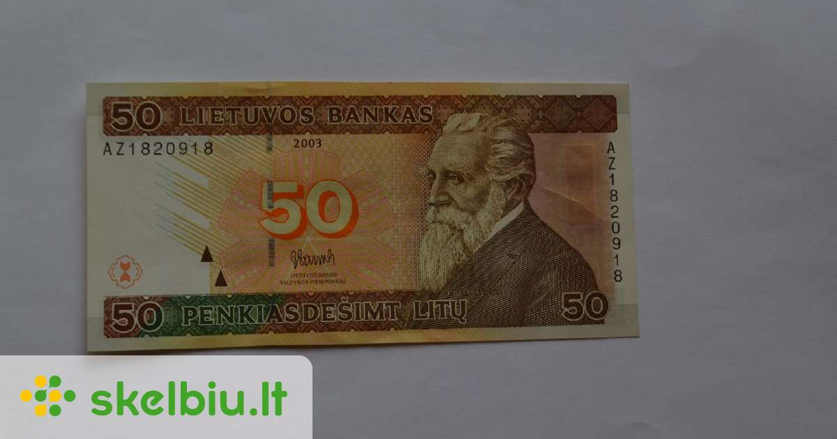 50 Litu 2003 m. Az 1820918,grazus banknotas - Skelbiu.lt