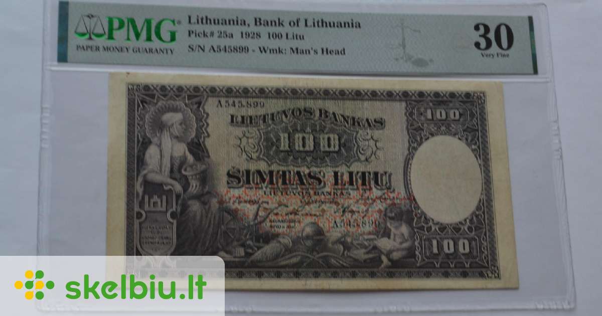 100 litu 1928 m. - Skelbiu.lt