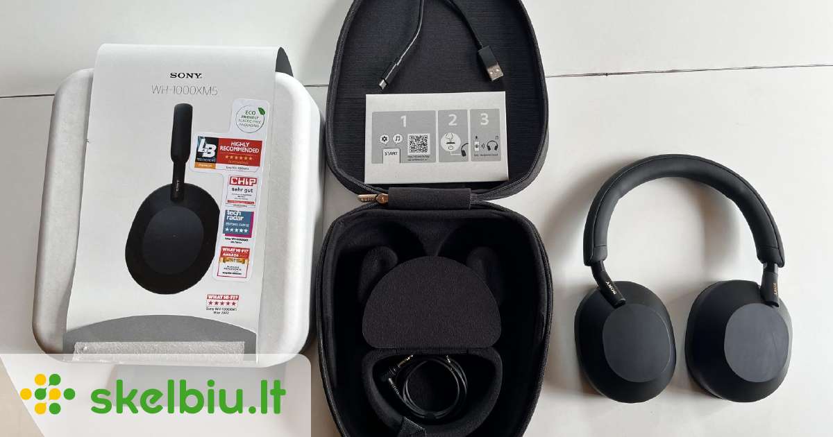 Ausinės Sony Wh-1000xm5 Black - Skelbiu.lt