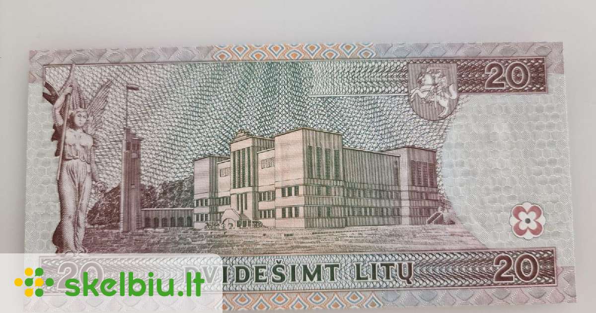 20 litų banknotas, 1997m - Skelbiu.lt