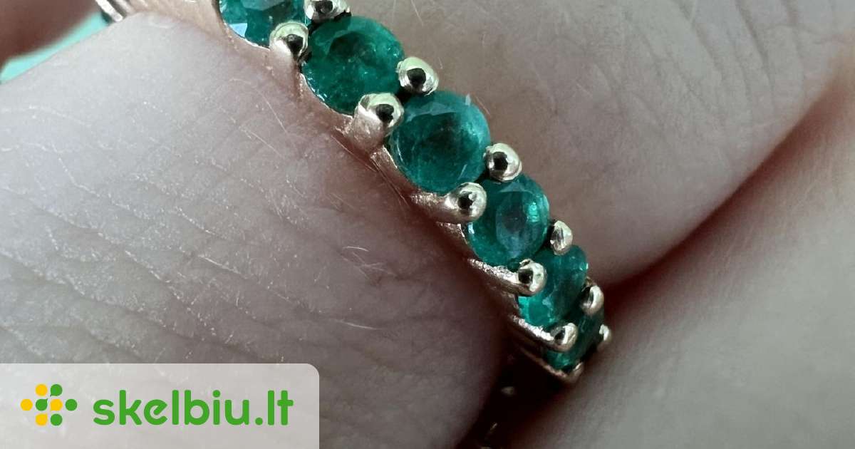 Begalybes ziedas su smaragdais - Skelbiu.lt