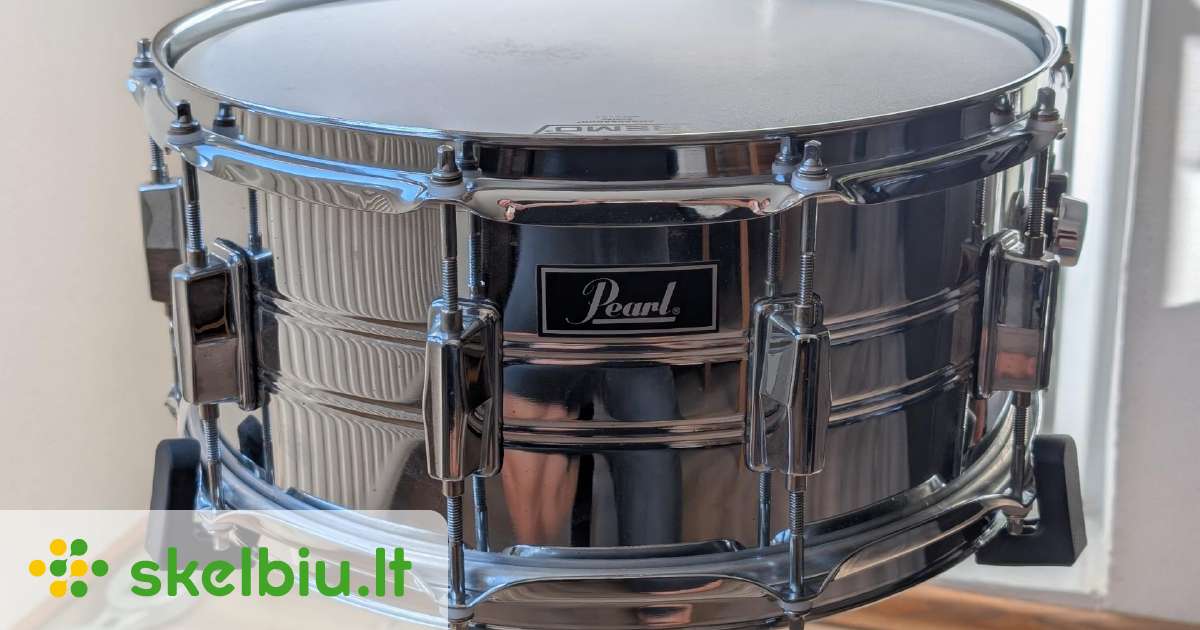 Pearl 14" x 6.5" plieninis solinis bugnas - Skelbiu.lt