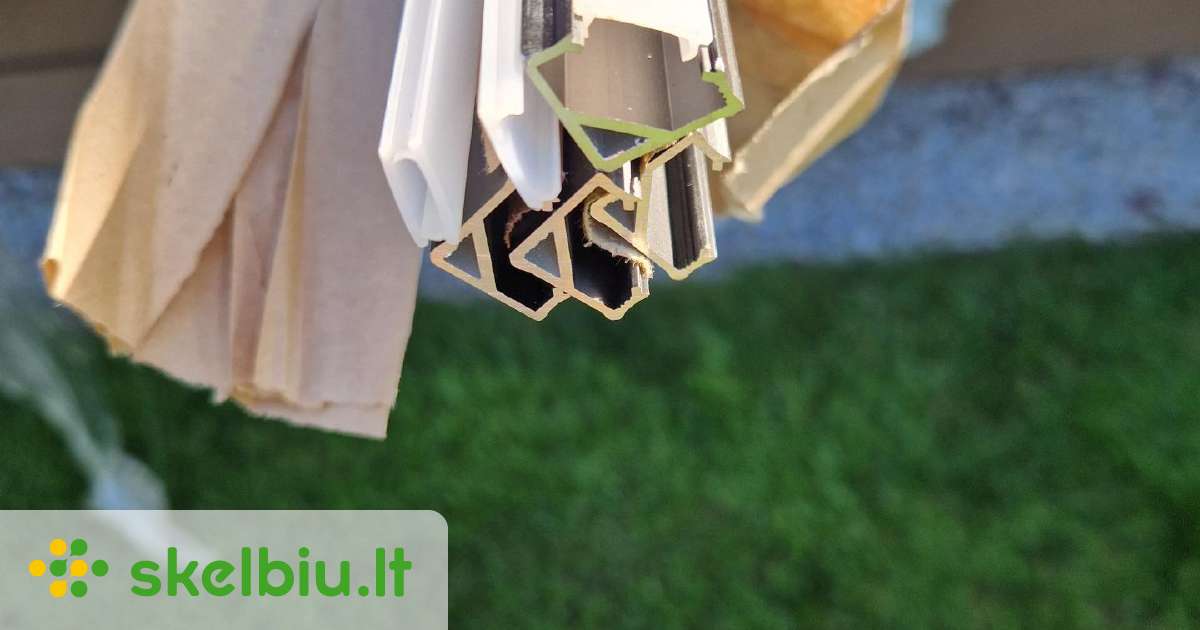 LED juostos juodi 3m. aliuminio profiliai - Skelbiu.lt