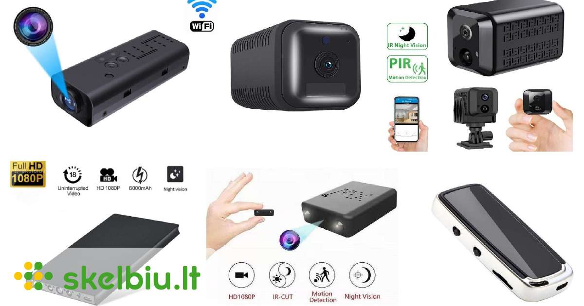 Įvairios slaptos kameros!mini WiFi HD kamera WiFi - Skelbiu.lt