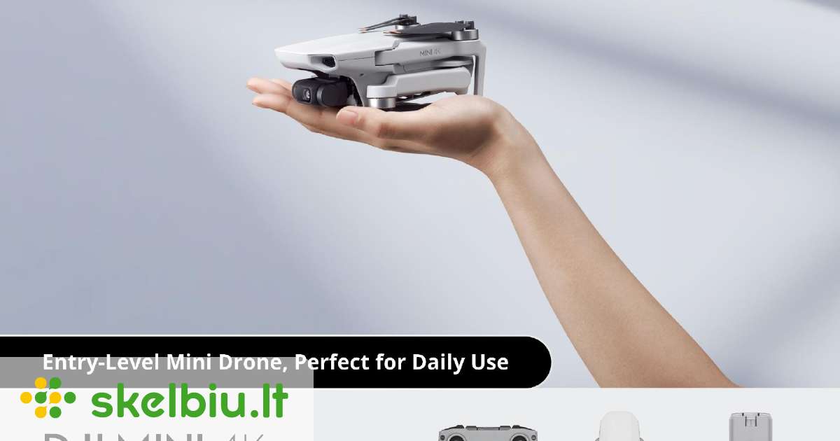 -Dji Mini 4k Dronas Kaina 319€. - Skelbiu.lt