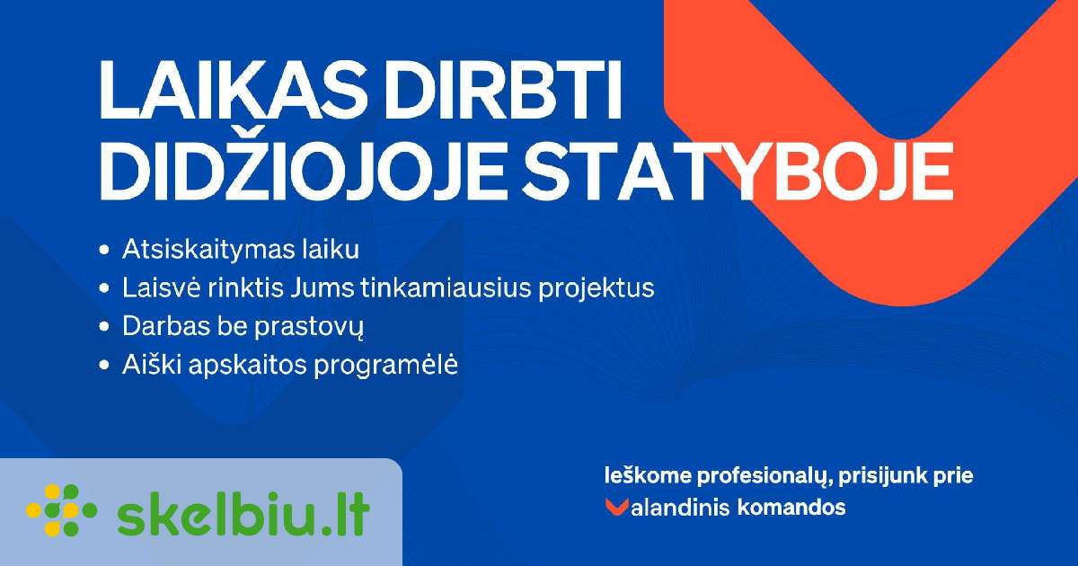 Pagalbinis darbuotojas statybose Klaipėdoje - Skelbiu.lt