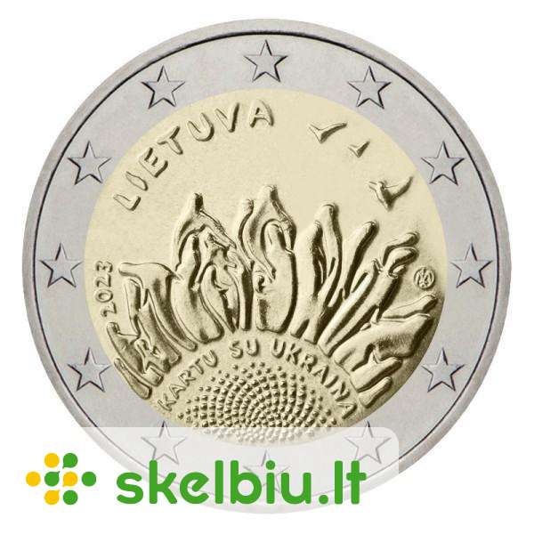 Nauja 2023 m. 2 eur. Lietuvos moneta. - Skelbiu.lt