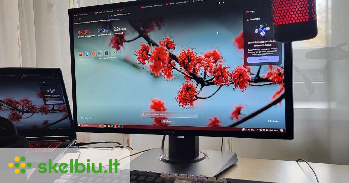 Asus 24" Full HD 1ms 144hz Gaming Monitorius - Skelbiu.lt