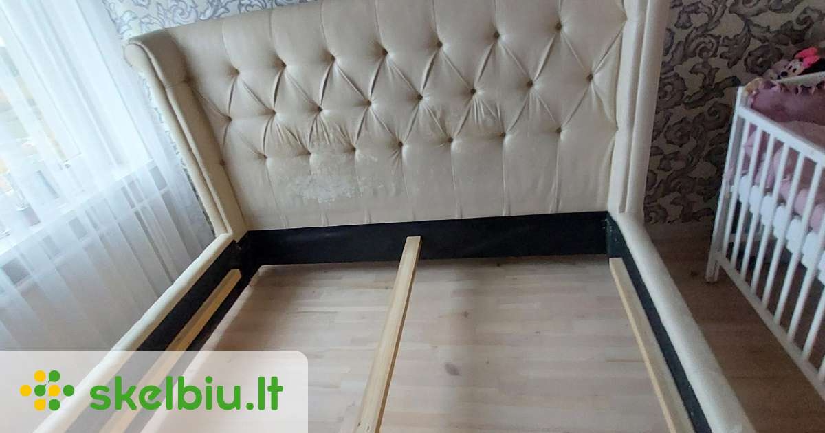 Dvigulė lova 200180. Tvirta, graži,grotelės nesu - Skelbiu.lt