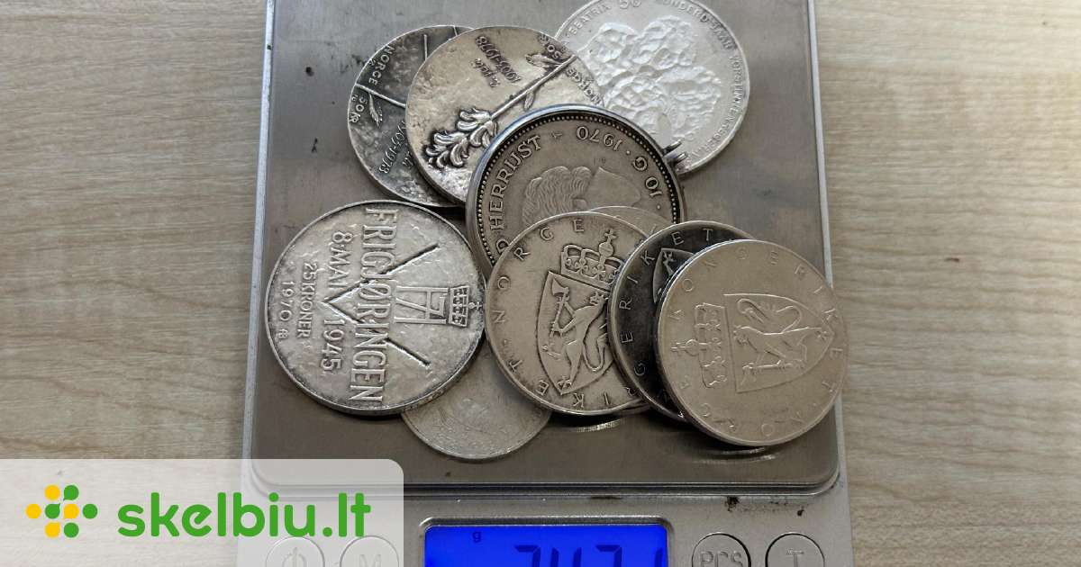 Sidabrinės monetos, kronos - Skelbiu.lt