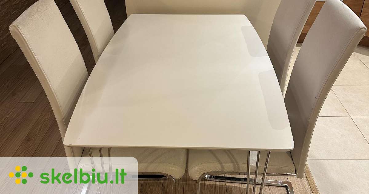 Valgomasis stalas su kėdėmis - Skelbiu.lt