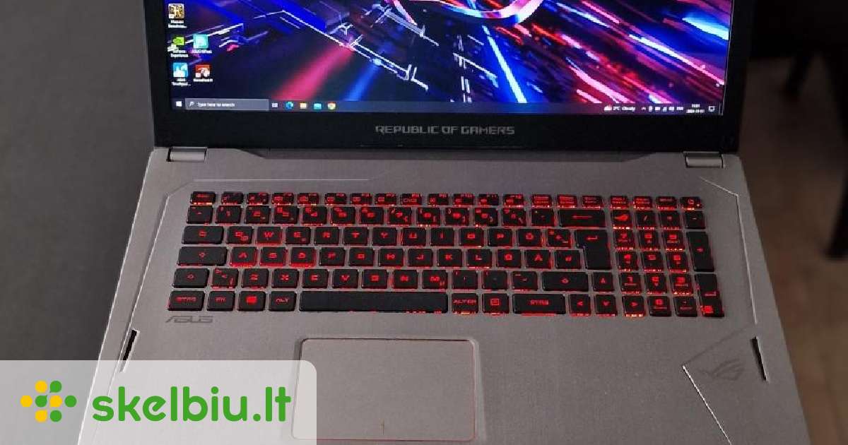 Asus Rog, 17.3 Fhd, 16gb, 250+1tb SSD, Gtx 1060 6g - Skelbiu.lt