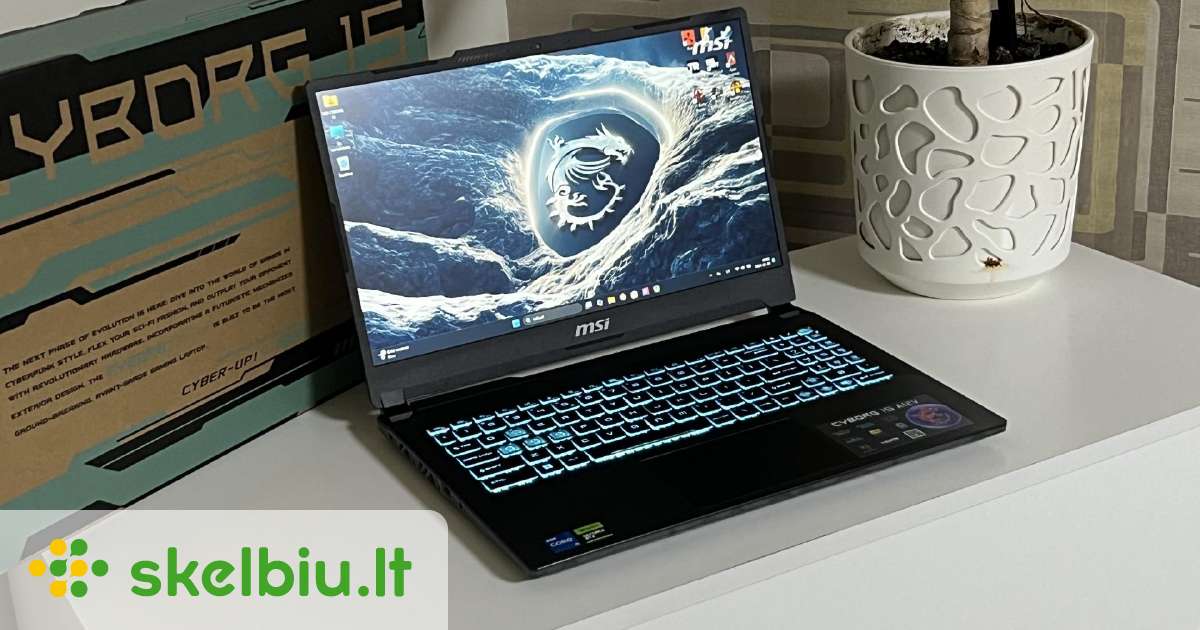 Parduodamas Msi Cyborg su Rtx 4050 6gb, Ddr5. - Skelbiu.lt